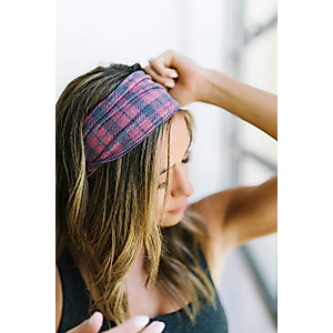 Maven Thread Campfire, Workout Headbands for Women, Wide Headbands for Women, Sports Running Headband for Exercise, Gym hairband Athletic Workouts and Yoga 4" Thick Non Slip Sweatbands for Women 2Pack