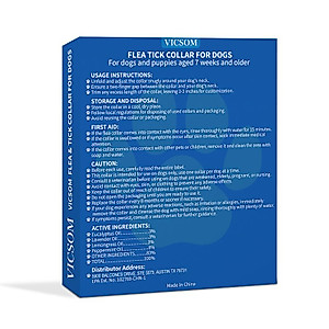 4 Pack Flea Collar for Dogs, Dog Flea and Tick Collar 8 Months Flea and Tick Prevention for Dog, Waterproof Adjustable Puppy Collar Natural Tick and Flea Collars for Small Medium Large Dogs,Blue