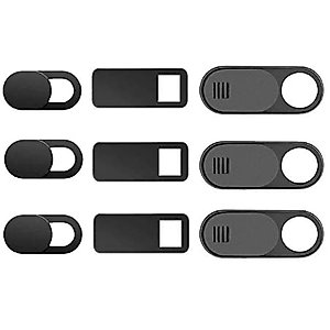 California JOS 6-Pack(Black) Ultra Thin 0.03 inch Webcam Camera Cover Slide Protect Privacy Security for MacBook Air, Laptop, iPad, iMac, PC, iPhone(More Options)