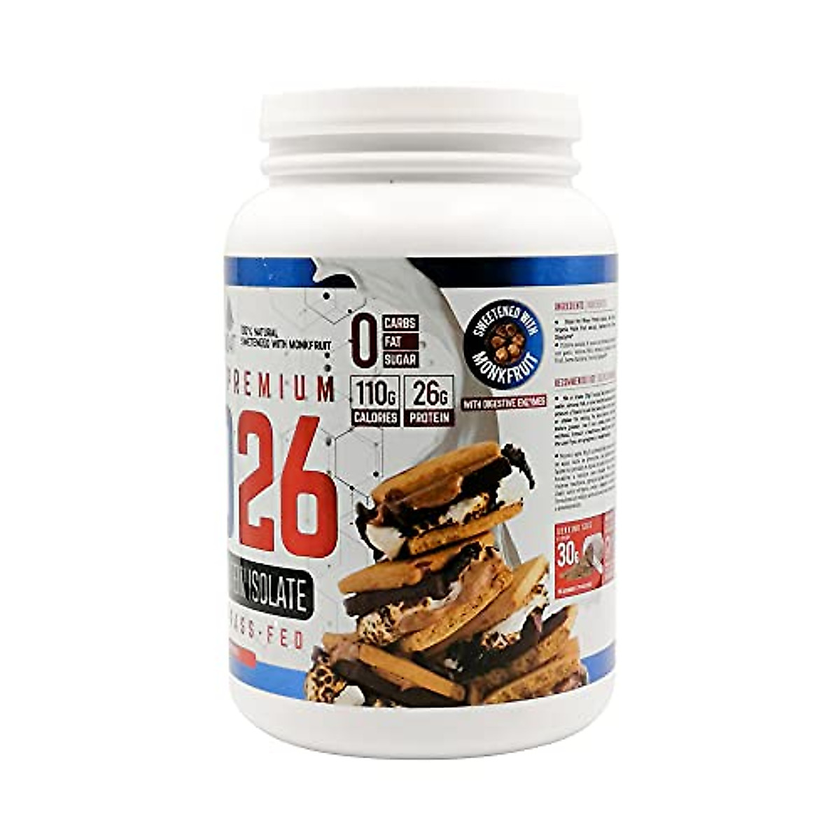 MOMOF4TRANSFORM MO4T ISO26 Whey Protein Isolate Powder with 26 Grams of Protein, Smores 1.6 Pound 25.6 Ounce