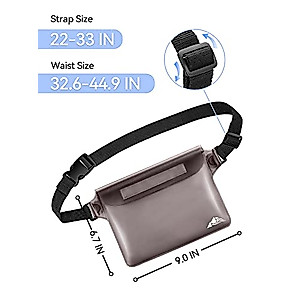 HEETA 2 Pack Waterproof Pouch, Screen Touch Sensitive Waterproof Dry Bag with Adjustable Waist Strap | Keep Your Phone and Valuables Dry | for Swimming Kayaking Boating Fishing Beach Diving Surfing