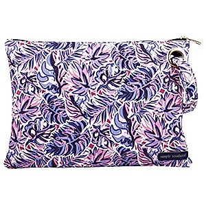 Simply Southern Large Palm Leaf Leather Clutch Bag