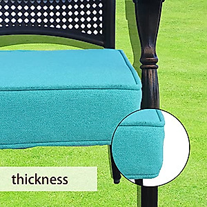Sunshine Outdoor Patio Chair Cushion Outdoor Seat Cushions for Patio Furniture 20x20x3.9 inch Set of 4 Green