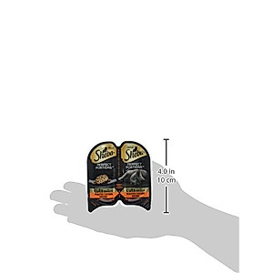 SHEBA PERFECT PORTIONS Cuts in Gravy Wet Cat Food Trays (24 Count, 48 Servings), Roasted Chicken Entrée, Easy Peel Twin-Pack Trays