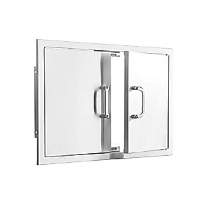BBQGUYS Signature 32-Inch Stainless Steel Double Access Door - Traditional