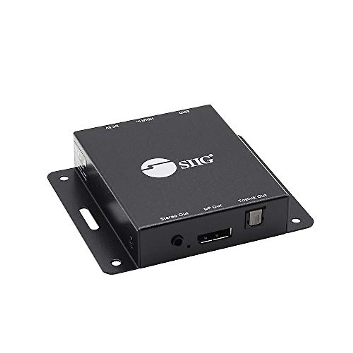 SIIG HDMI to DisplayPort Converter Adapter, One-Way HDMI 2.0 Source to DP 1.2 Display,4K60 & 1080p144Hz,HDCP 2.2,EDID,Audio Extract to Toslink/3.5mm,TAA Compliant,ESD Protection CE-H26A11-S1