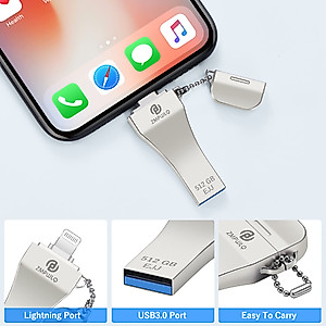 PL ZMPWLQ Photo-Stick for iPhone/iPad 512GB with Apple MFi Certified External Storage Thumb-Drive for Backup-Flash-Drive, USB Memory Stick for Laptop/PC 1PC