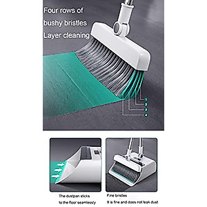 FEMUN,Broom and Dustpan Set,Kitchen Broom,Broom and Dustpan Set Heavy Duty,Cheap Broom,Folding Broom,Broom Set-Applicable to Bedroom, Living Room, Office, Study, Classroom, Bathroom, Dining Room。