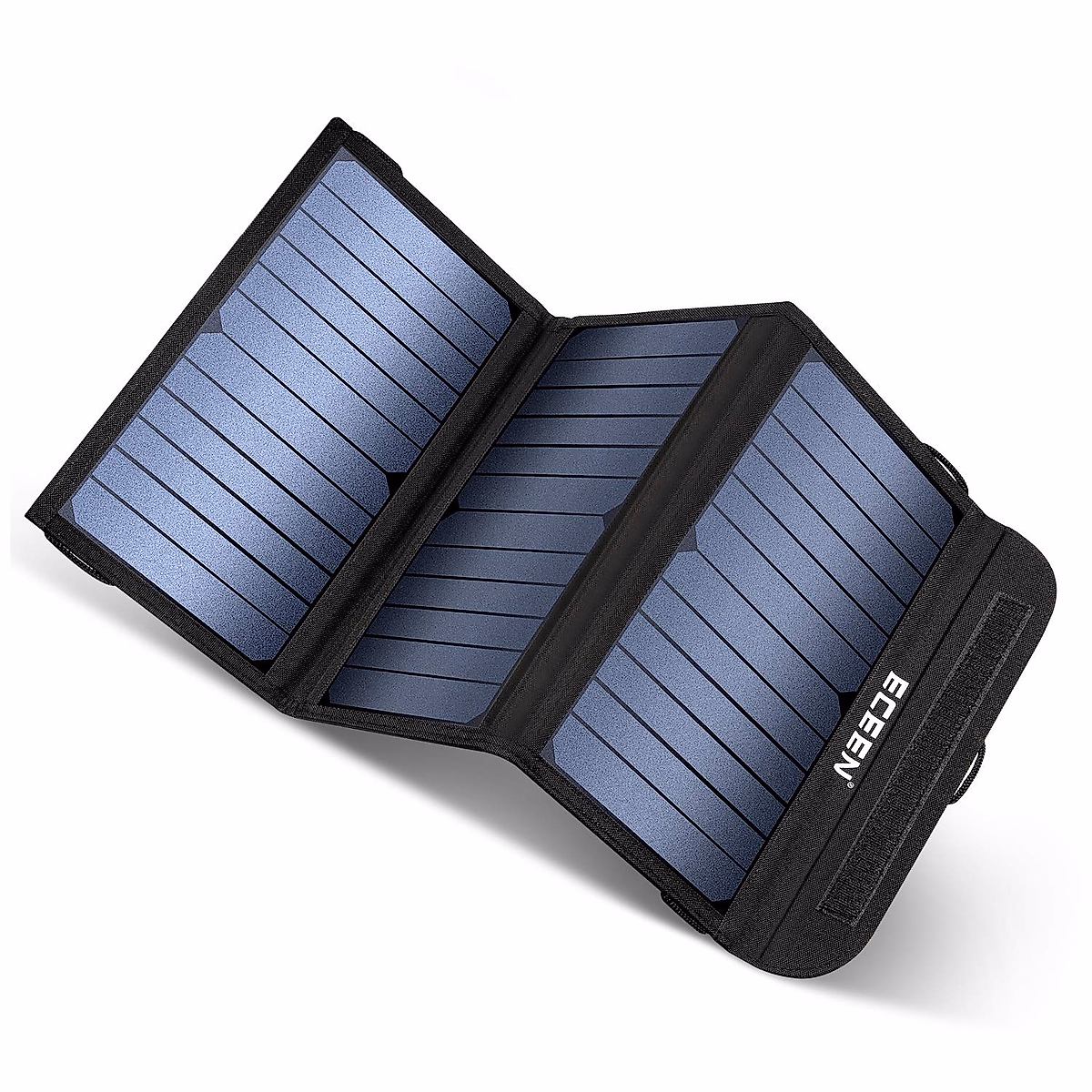 ECEEN Portable Solar Charger, 20W Solar Panel Charger for Cell Phone with Dual USB Output Waterproof Foldable Camping Solar Pnaels Survival Emergnecy Kit for Tablet GPS iPhone Camera & USB Devices