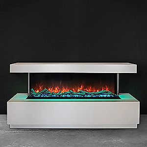 Modern Flames Landscape Series Pro MultiView 3-Sided Wall Mount/Built-In Electric Fireplace (LPM-6816-TH-WTC/LP), 68-Inch, Wireless Thermostat & Full Wall Control