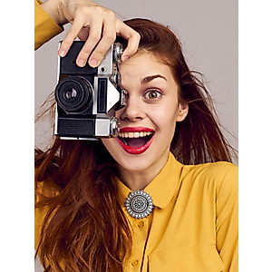 5 Pcs Dress Cinch Clips Set Cardigan Clip Retro Brooch Clips Sweater Collar Clip for Women Girls Dress Shirt Shawl Coat (Silver)