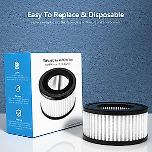 WeGuard True HEPA Filter, Compatible with WeGuard AP-T9/ AP-T10 True HEPA Air Purifier Air Cleaner （1 Pack)