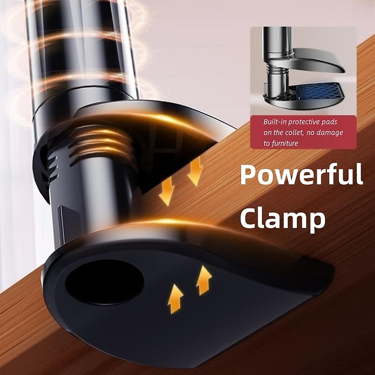 Trenkyo Bed Gooseneck Mount - Flexible Phone Holder for Desk & Bed Compatible with iPhone 14, 13, 12, 11 Pro/Pro Max, XR, X, 8, 7 Plus (White)