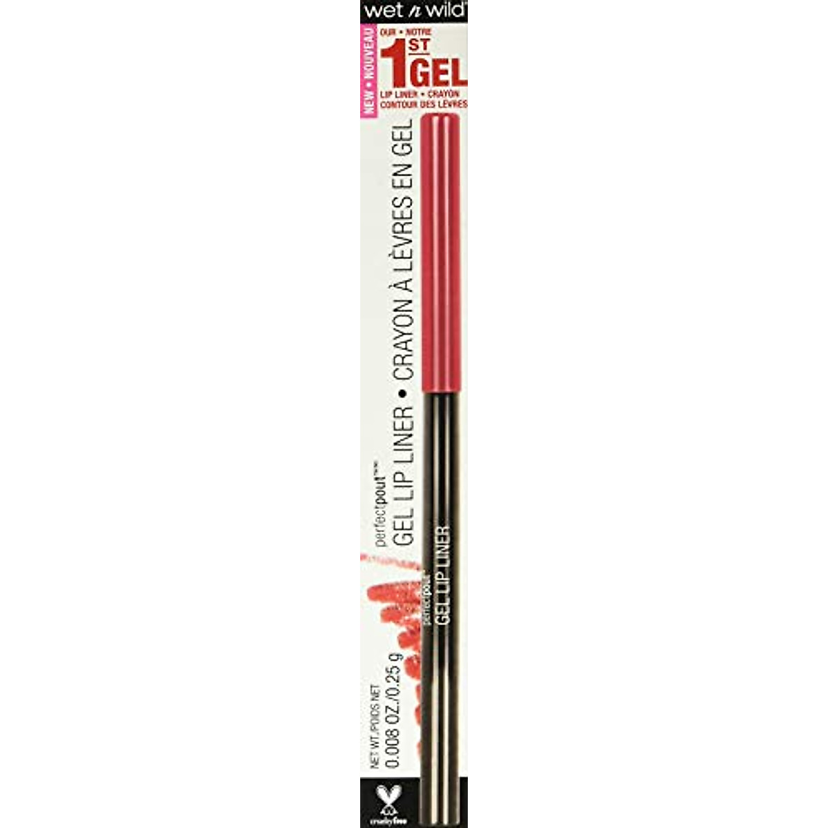 wet n wild Lip Liner Perfect Pout Matte Retractable Gel Lip Liner Pencil,, Red The Scene