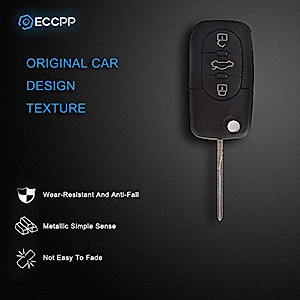 ECCPP 2PCS Uncut Keyless Entry Remote Control Car Key Fob (Shell Case) for A udi A4 for Audi TT/ A6 Quattro / A8 Quattro/Allroad Quattro/TT Quattro 4D0837231E 4D0837231P MYT8Z0837231