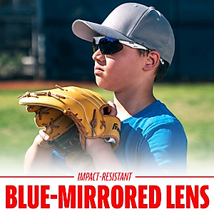 Franklin Sports Oval MLB WHT DLX FLIP-UP Sunglasses, White, 147mm