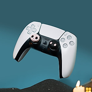 GeekShare Halloween Cute Thumb Grip Caps for Playstation 5 Controller, Thumbsticks Cover Set Compatible with Switch Pro Controller and PS4 PS5 Controller, 4Pcs - Pink Skull