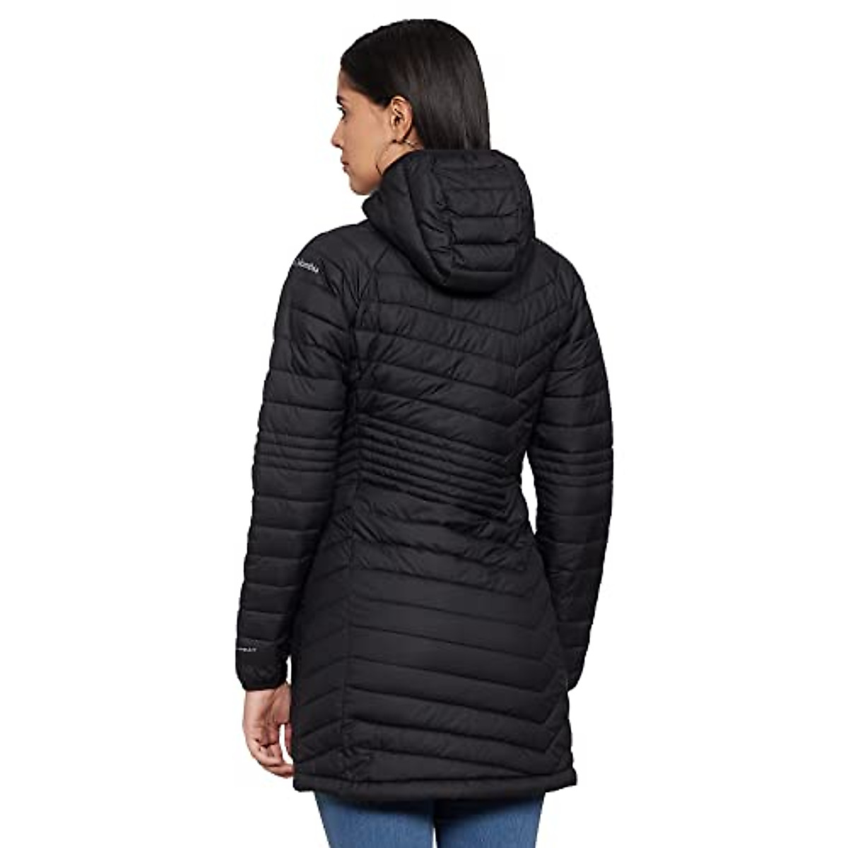 Columbia Women’s Powder Lite Mid Jacket, Winter, Water Repellent, Black,Large