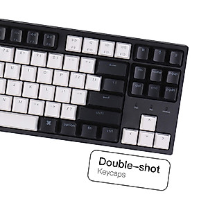 Keychron C1 Hot-swappable Wired Mechanical Keyboard with Gateron G Pro Blue Switch/Double-Shot ABS Keycaps/White Backlight/USB Type-C Cable, Tenkeyless 87 Keys Computer Keyboard for Mac Windows PC