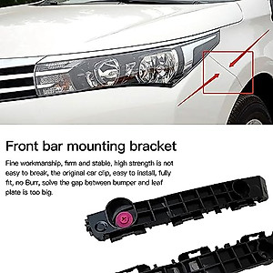 2Pcs 5211504070 Left & Right Bumper Brackets Pickup Front Bumper Brackets Replacement for 2019 Toyota Tacoma SR5 Crew Cab Pickup 4-Door 2.7L 2694CC l4 GAS DOHC Naturally Aspirated
