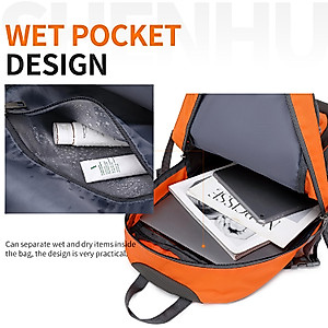 SHENHU Hiking Backpack 40L Waterproof Daypack Outdoor Sport Trekking,Camping Backpack for Men Women Orane