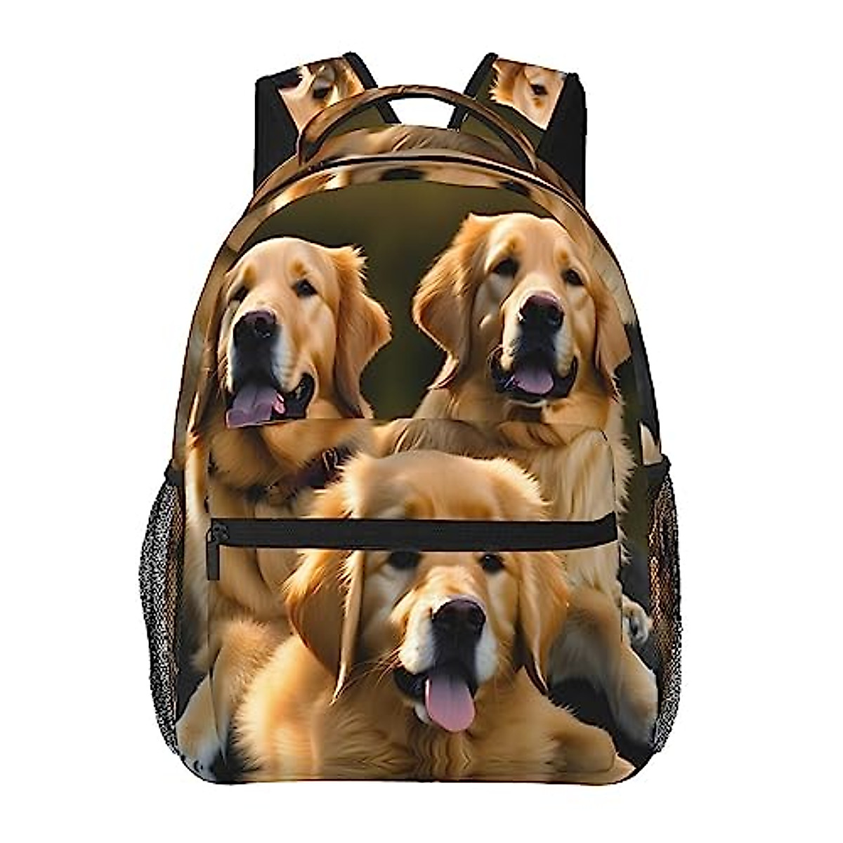Djnni Golden Retrievers Light Leisure Backpackmulti-Purpose Backpack,Unisex,Suitable For Working Tours Outdoor Activities