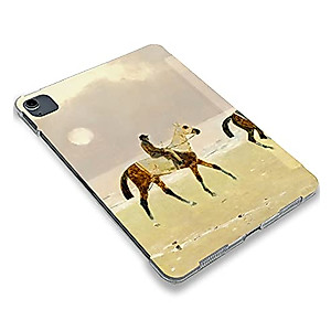 Kawaii Runing Men Horse Animal case Compatible with iPad Mini Air Pro 7.9 8.3 9.7 10.2 10.9 11 12.9 inch Pattern Cover New 2022 2021 Trifold Stand 3 4 5 6 7 8 9 Generation 40 (8.3 Mini 6)