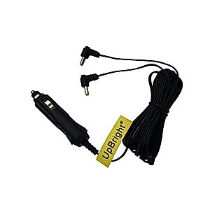 UpBright® New Car 2 Output 12V DC Adapter Replacement for Naxa Npd-1002 Npd-702 Npd-950 Npdt-750 Npdt-951 Npdt-950 Npd-1003 Npd-703 Npd-952 TFT Swivel Screen Portable DVD Player Power Supply Charger