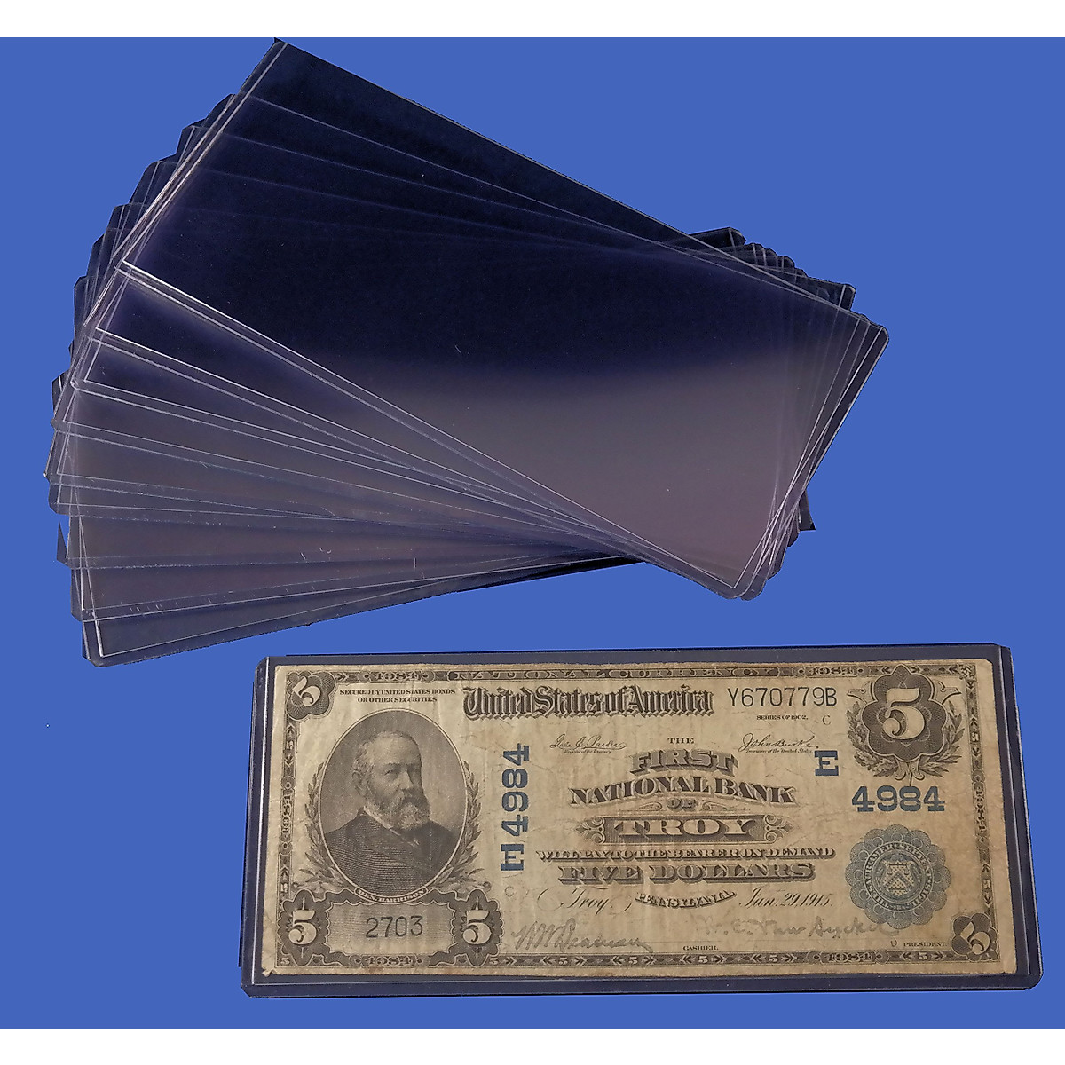 Guardhouse Currency Sleeves for Large Banknotes 100 Pack