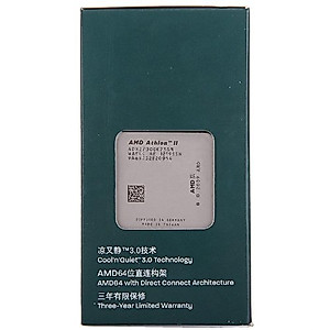 AMD Athlon II X2 270 Regor 3.4 GHz 2x1 MB L2 Cache Socket AM3 65W Dual-Core Desktop Processor - Retail ADX270OCGMBOX