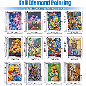 BOSWELL 5D Diamond Painting Kits for Adults - Set of 12 DIY Diamond Art Kits - Stunning Gem Paintings for Home Wall Decor & Gifts - Easy to Use & Relaxing Craft Activity