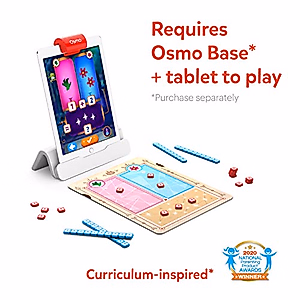 Osmo - Math Wizard and the Magical Workshop for iPad & Fire Tablet - Ages 6-8/Grades 1-2 -Addition & Subtraction-Curriculum-Inspired-STEM Toy Gifts for Kids,Boy & Girl-Ages 6 7 8 (Osmo Base Required)