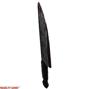 NOVELTY GIANT WWW.NOVELTYGIANT.COM Jumbo Plastic Bloody Butcher Knife With Skull Handle Costume Prop
