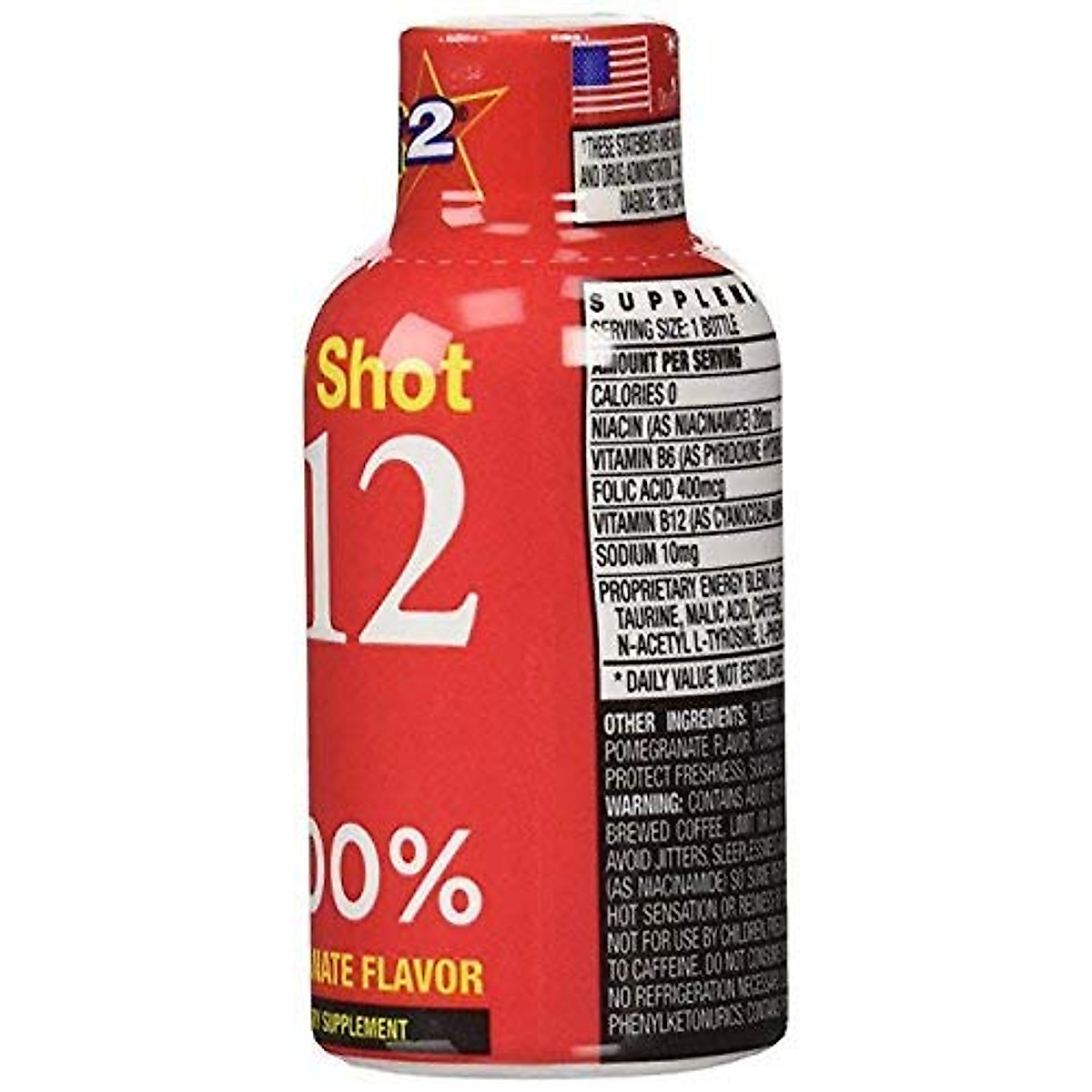 Stacker 2 B12 Energy Shot 24 Count Acai & Pomegranate 2oz Daily Value 10,000%