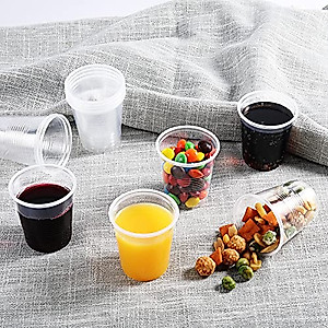 JOLLY CHEF 300 Pack 3 oz Clear Plastic Cups, Disposable Mouthwash Cups,3oz Bathroom Cups Small Plastic Cups for Party, Picnic, BBQ, Travel, and Events