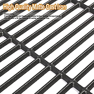 Hisencn 17 inch Grill Cooking Grate and Griddle Replacement Parts for Homedepot Nexgrill 4 Burner 720-0830H 720-0783E, 5 Burner 720-0888N, Charbroil 4 Burner 463241113, 463449914, 2 Pack