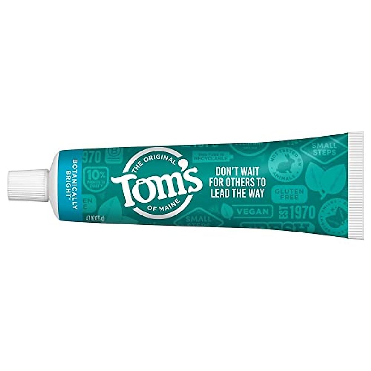 Tom's of Maine, Botanically Bright SLS and Fluoride-Free Toothpaste - Spearmint, 4.7 Ounce