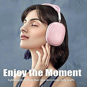 【3 in 1】 Case Cover for AirPods Max Headphones, Anti-Scratch Sweat-Proof Ear Pad Covers/Ear Cups Cover/Headband Cover Protectorfor Apple AirPods Max - Pink