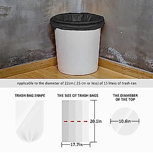 2.6 Gallon 80 Counts Strong Trash Bags Garbage Bags by Teivio, Bathroom Trash Can Bin Liners, Small Plastic Bags for Home Office Kitchen,fit 10 Liter, 2,2.5,3 Gal, Black