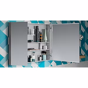 KOHLER Medicine Cabinet, Bathroom Medicine Cabinet, Slow-Close Mirrored Door and Interior, Surface or Recessed Installation