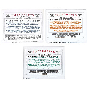 J·R·LIGGETT'S All-Natural 6 Variety Shampoo Bars .65oz. Sampler Pack, Support Strong and Healthy Hair-Nourish Follicles with Antioxidants and Vitamins-Detergent and Sulfate-Free, 6 Mini Shampoo Bars