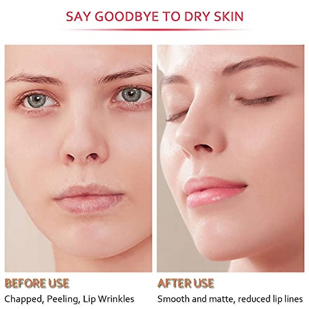 20Pcs Moisturizing Restores Moisture Lip Mask for Dry Lips and Lip Lines Overnight Lip Care, Gel Treatment Plumping ​Lips Mask (Red)