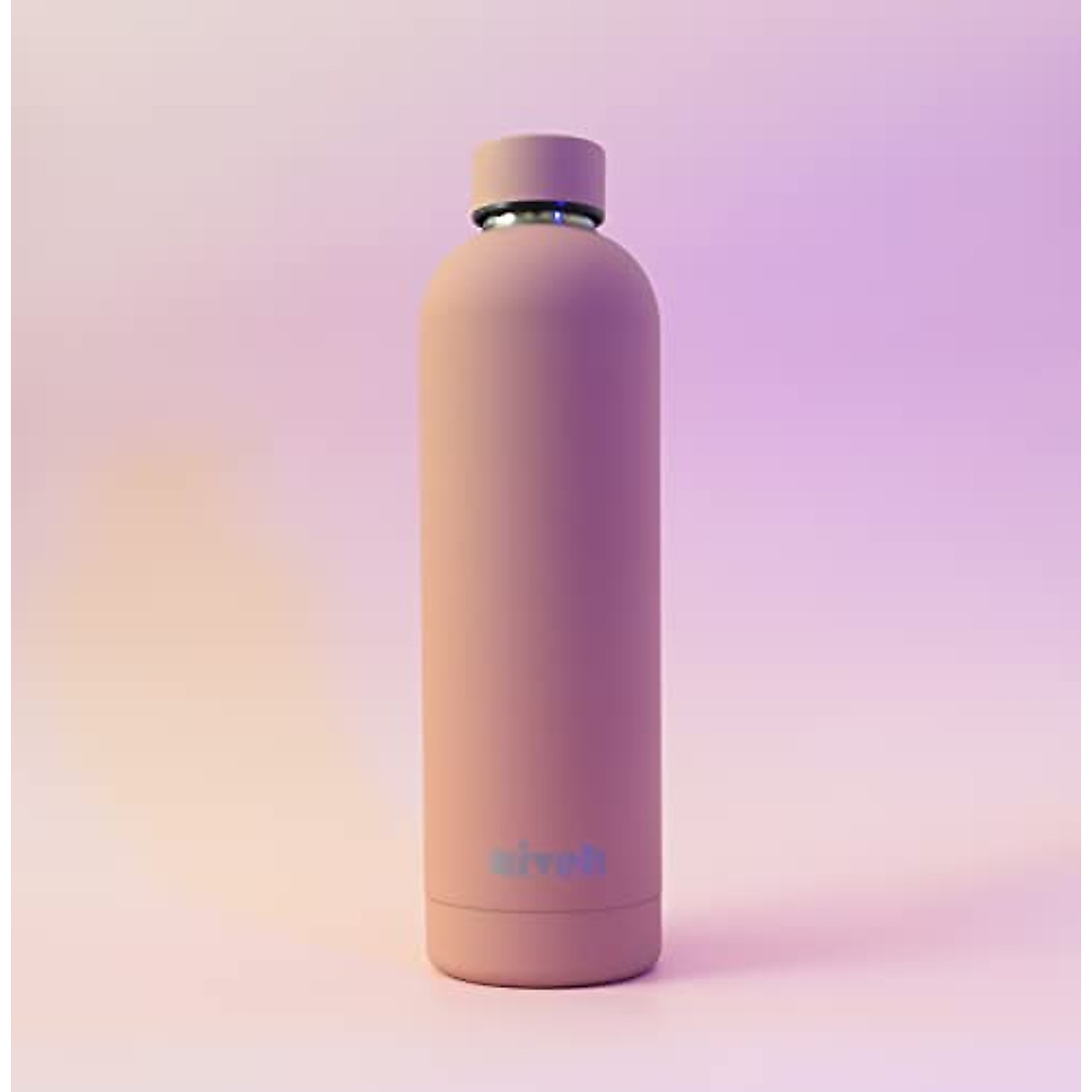 Insulated Stainless Steel Water bottle, aiveh, Bottle water, Tea, Coffee, tumbler, Leak Proof, Thermal bottle Water, Thermos, Hot cold bottle, BPA-FREE bottle water, 24oz, Dusty Pink