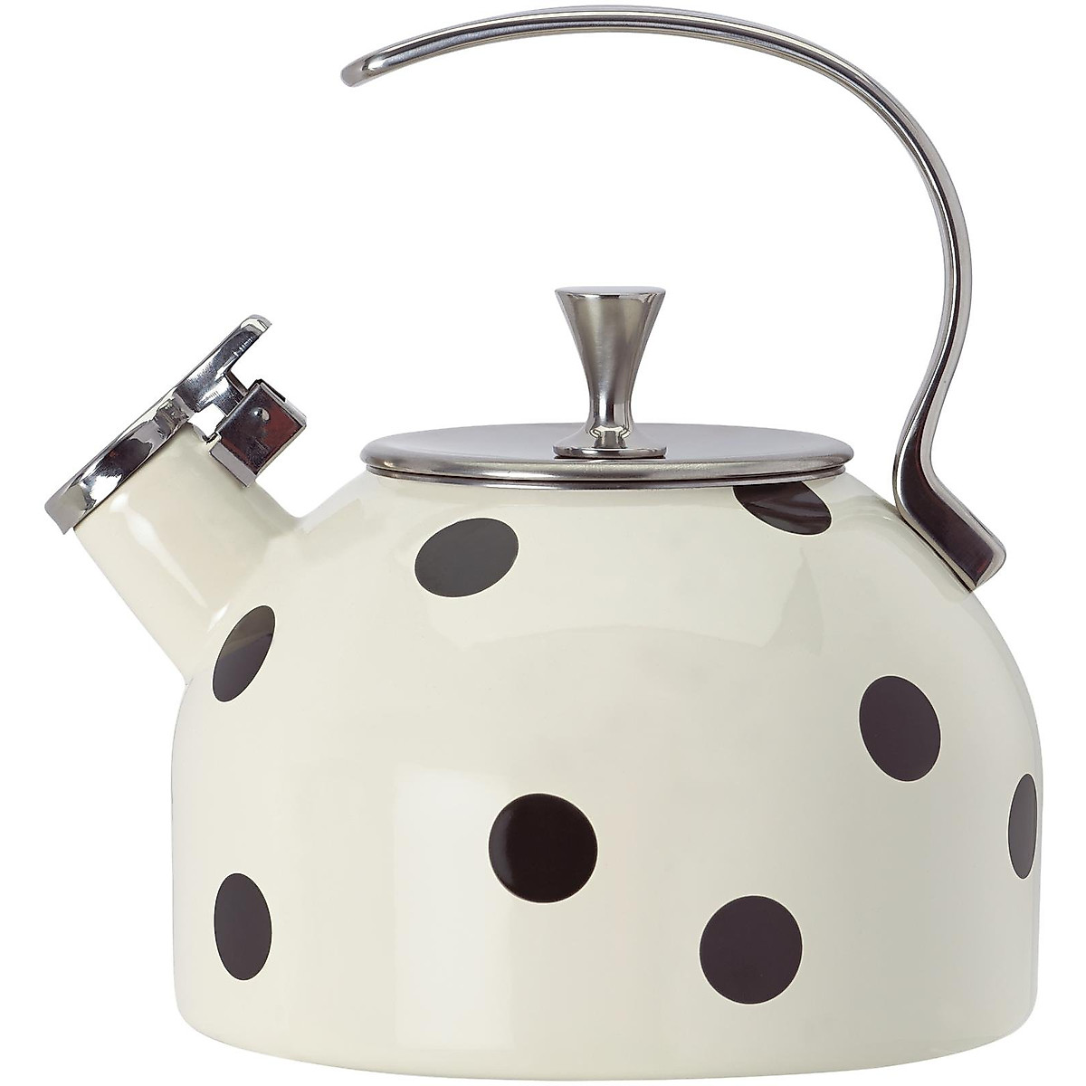 Kate Spade New York Black Deco Kettle, 3.80 LB, Scatter Dot