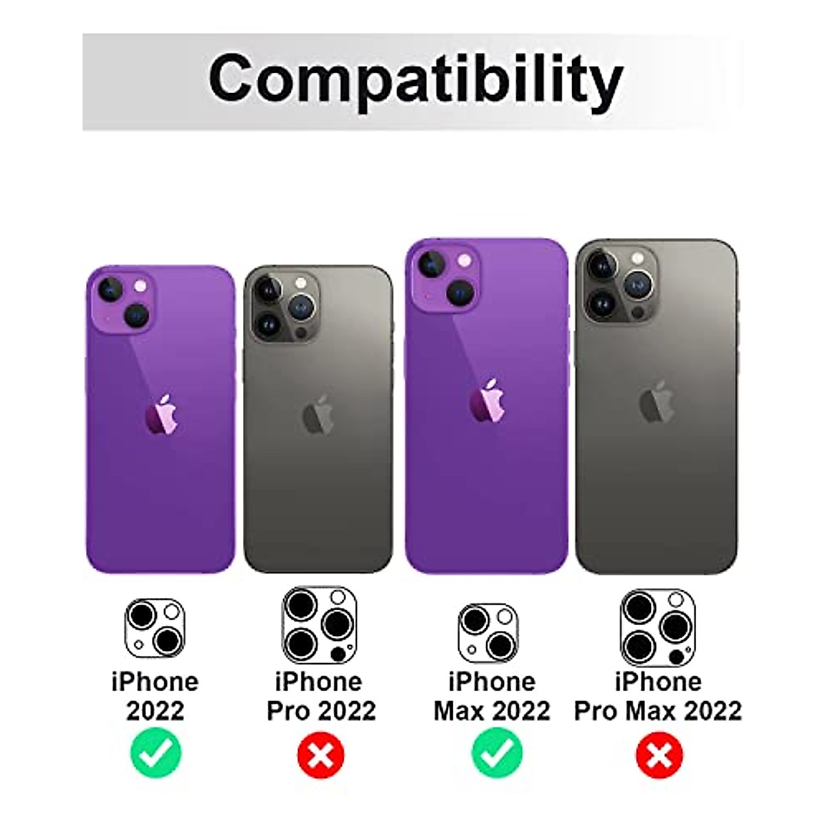 POROLIR [3 Pack Compatible for iPhone 14 Plus ＆ iPhone 14 Camera Lens Protector 9H Tempered Glass, Anti-Scratch, Ultra HD, Case Friendly Camera Covers for iPhone 14 6.1" and iPhone 14 Plus 6.7"