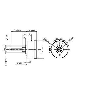 [VK] WDD32Z-3A WDD32Z-3 WDD32Z3 1K 2K 5K 10K precision conductive plastic potentiometer 2W angular displacement senso SWITCH - (Color: 5k)