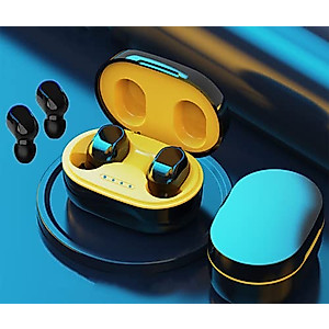 Wireless Earbuds, 25H Playtime with Type-C Charging, HiFi Stereo Bluetooth 5.1 Sports Earphones, Built-in Mic, in-Ear Bluetoth Earphones with Portable Charging Case for Running & Workout (Black)
