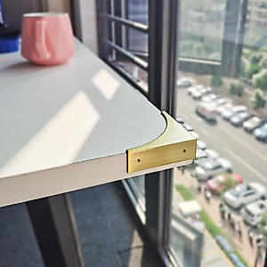 4Pcs Antique Zinc Alloy Box Corner Protector Decorative Furniture Corner Edge Safety Bumpers Cabinets Fireplace Furniture Bumpers (Bronze)