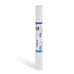 Smart Design Bonded Grip Shelf Liner - 18 Inch x 5 Feet - Non Adhesive, Strong Grip Bottom, Easy Clean Kitchen Drawer, Cabinet, Cupboard Dresser Cover, Non Slip Rubber Mat - White