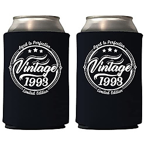 Veracco Vintage 1993 Aged to Perfection Can Coolie Holder 30th Birthday Gift Dirty Thirty Party Favors Decorations